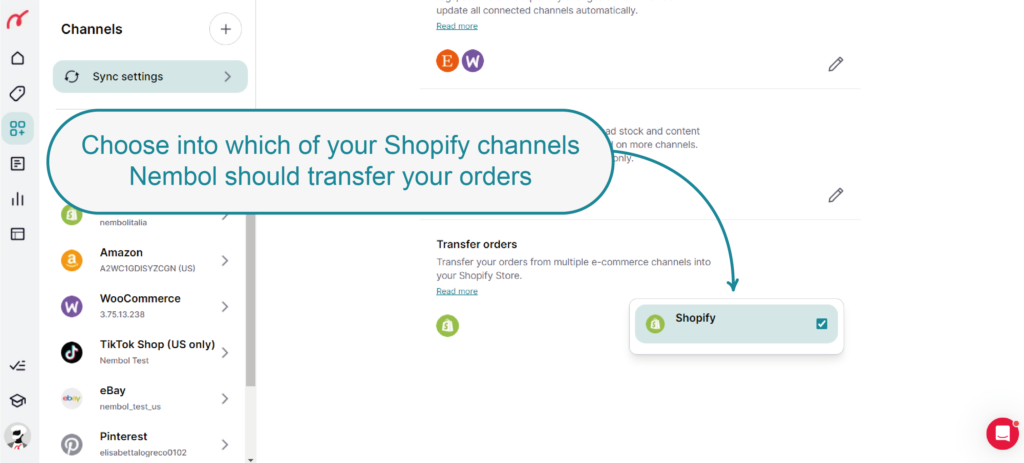 How the transfer orders function works in Nembol